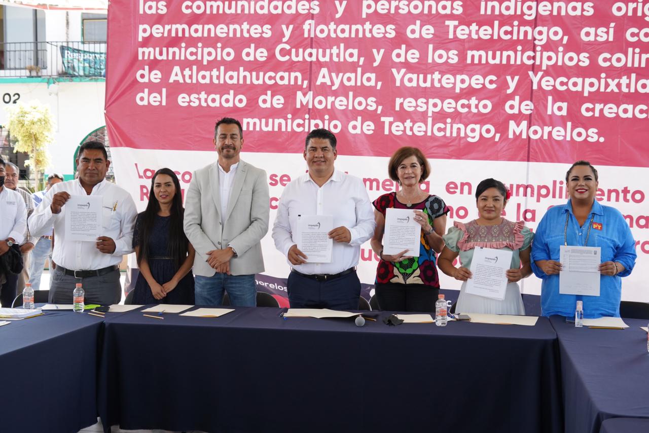 Firman protocolo para la consulta de municipalización de Tetelcingo ...
