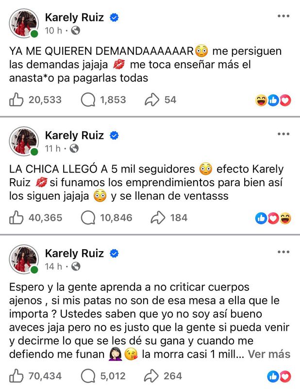Karely Ruiz desata caos en redes al exhibir a sus haters - Infórmate y más
